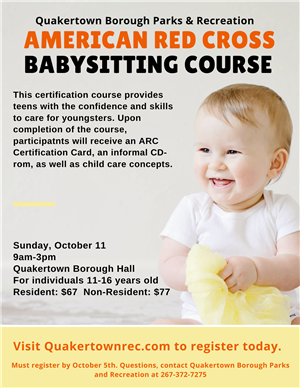 Quakertown Parks & Recreation: American Red Cross Babysitting Course ...