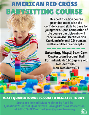 Quakertown Parks & Recreation: American Red Cross Babysitting Course